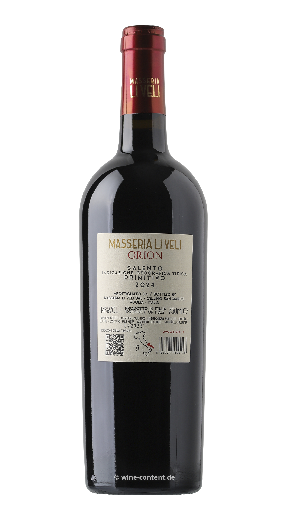 Masseria Li Veli - Primitivo Salento 2024 Orion