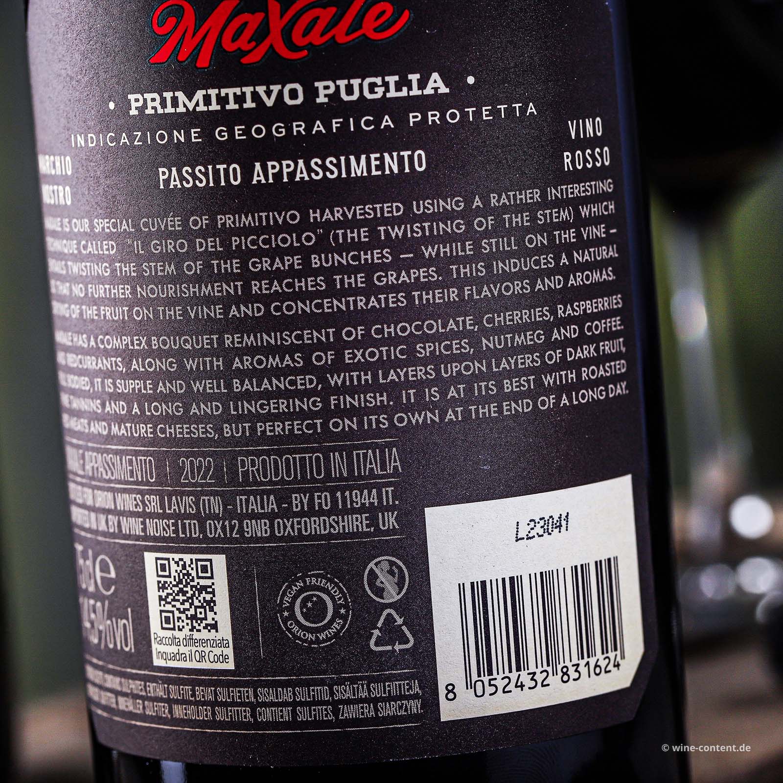 Maxale - 6er-Sparpaket Primitivo 2022 Appassimento