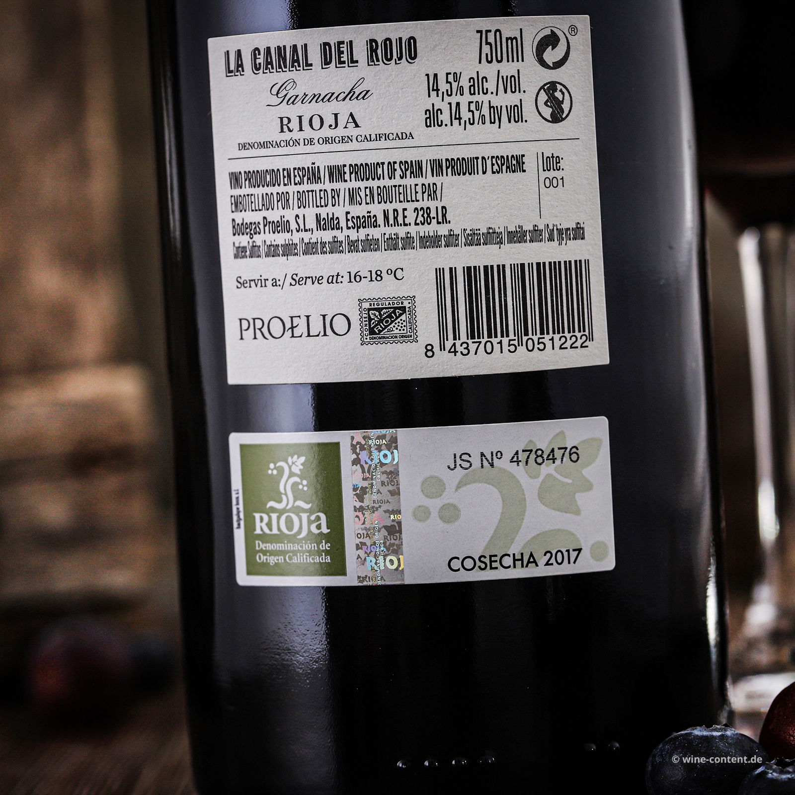 Proelio - Rioja 2017 Garnacha La Canal del Rojo