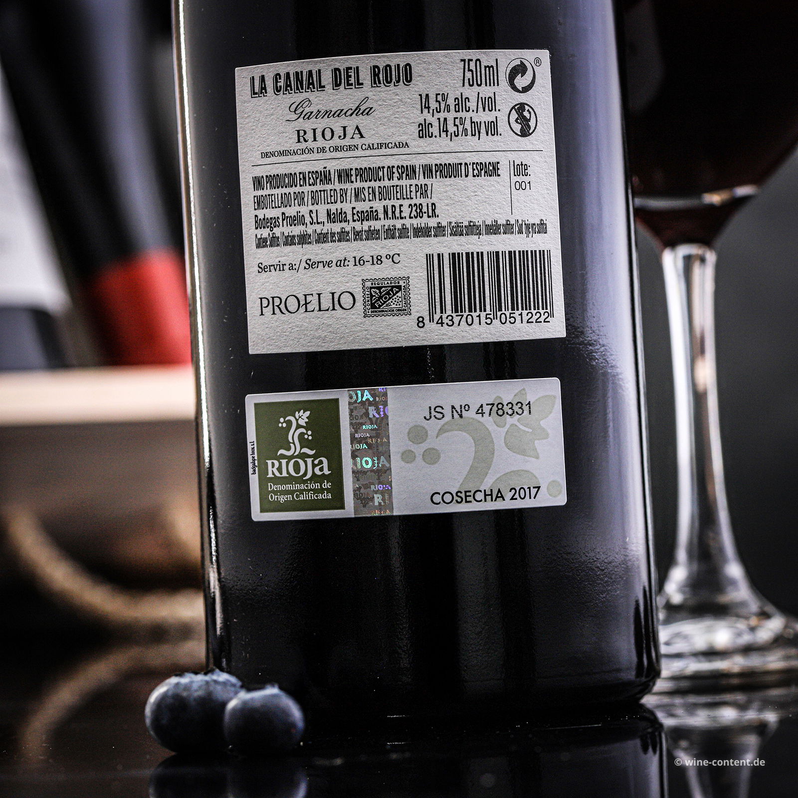 Proelio - 6er-Holzkiste Rioja 2017 Garnacha La Canal del Rojo